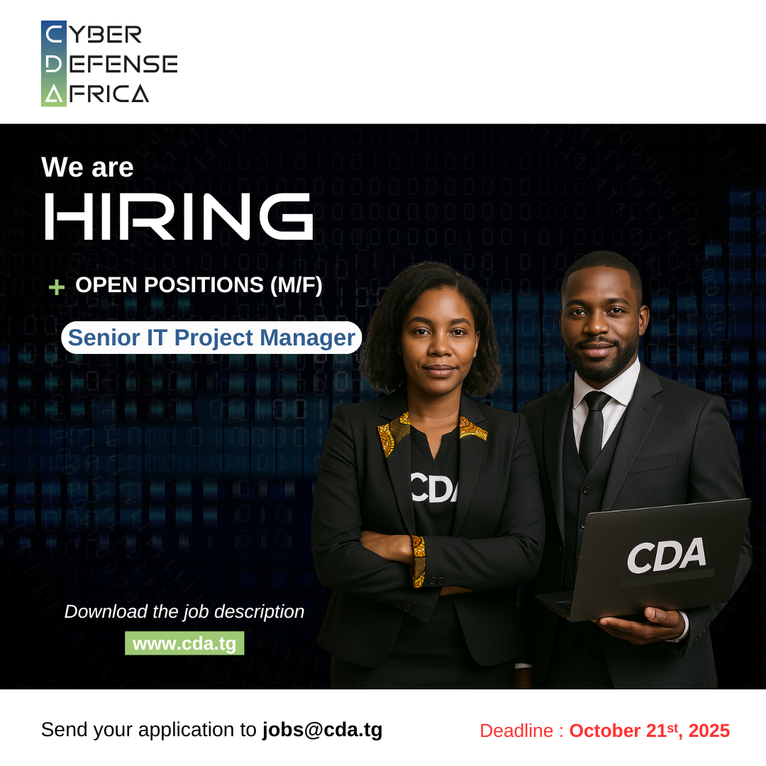 CDA is hiring Senior IT Project Manager | Lomé
